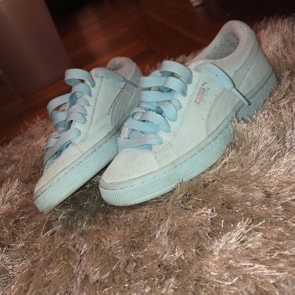 Puma | Shoes | Turquoise Puma Suede | Poshmark